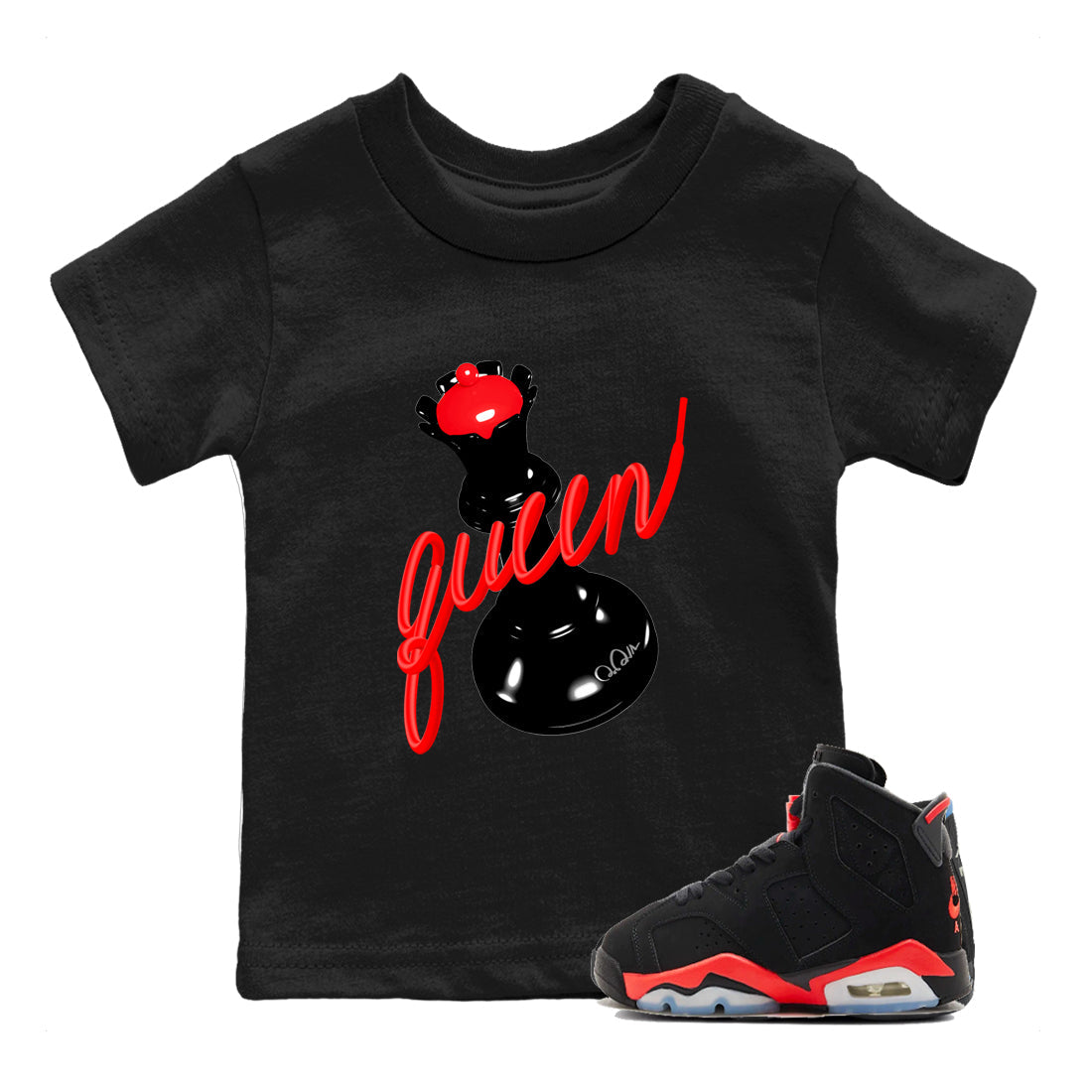Air Jordan 6 Reverse Infrared | 3D Queen Kids Graphic Tee | SNRT ...
