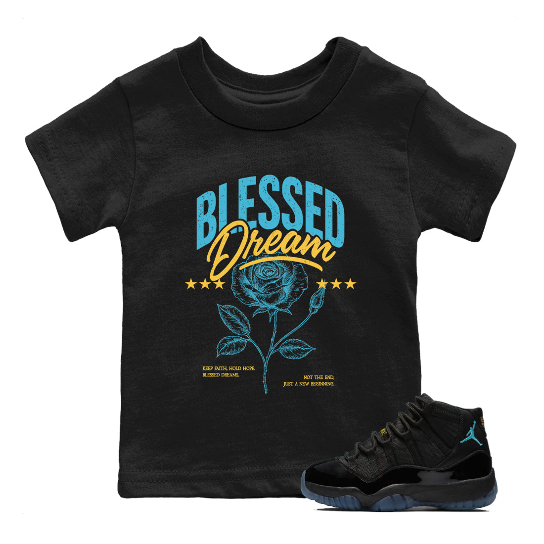 Air Jordan 11 Gamma | Blessed Dream Kids Graphic Top | SNRT Sneaker ...