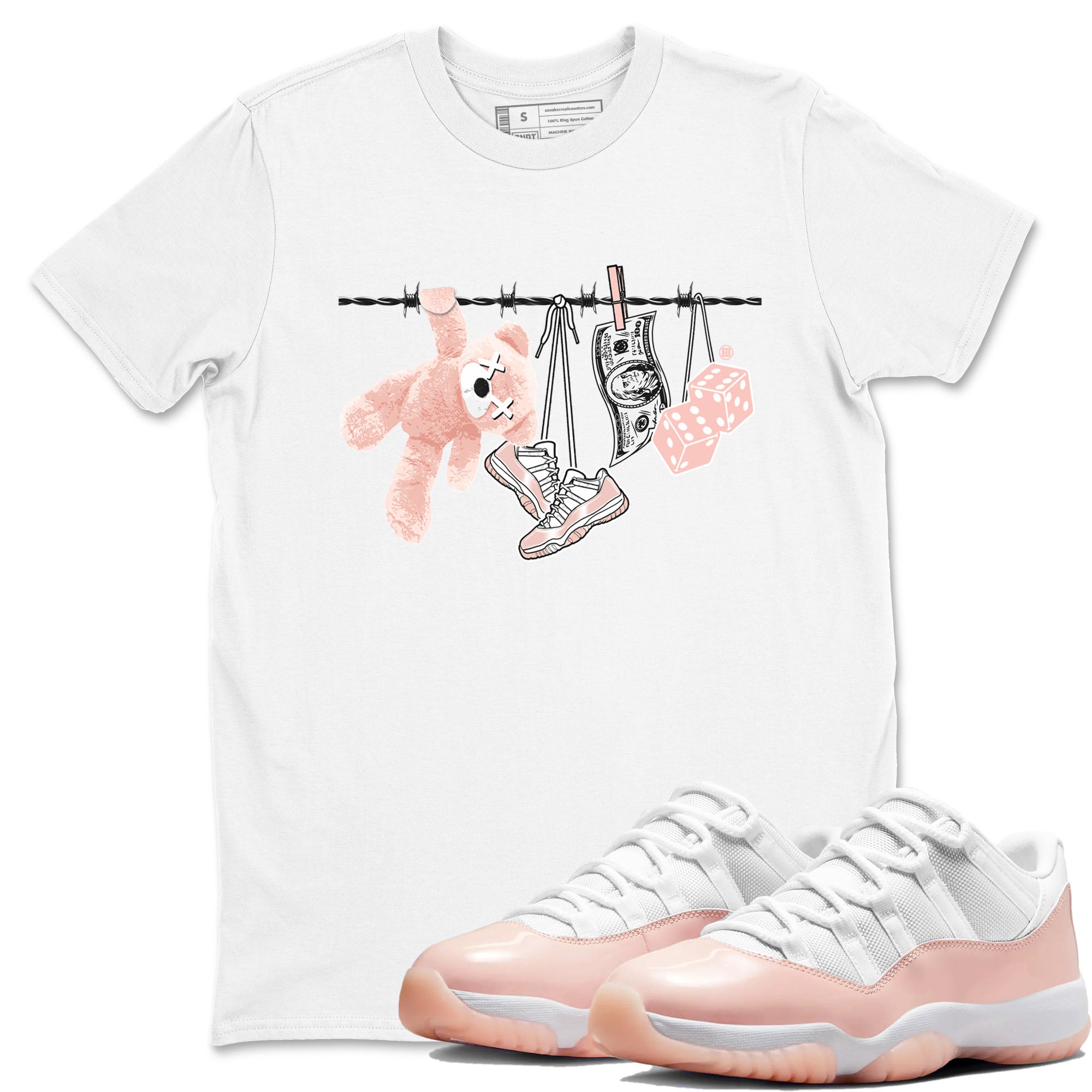 Air Jordan 11 Legend Pink | Clothesline Crew Neck Shirt | SNRT Sneaker ...