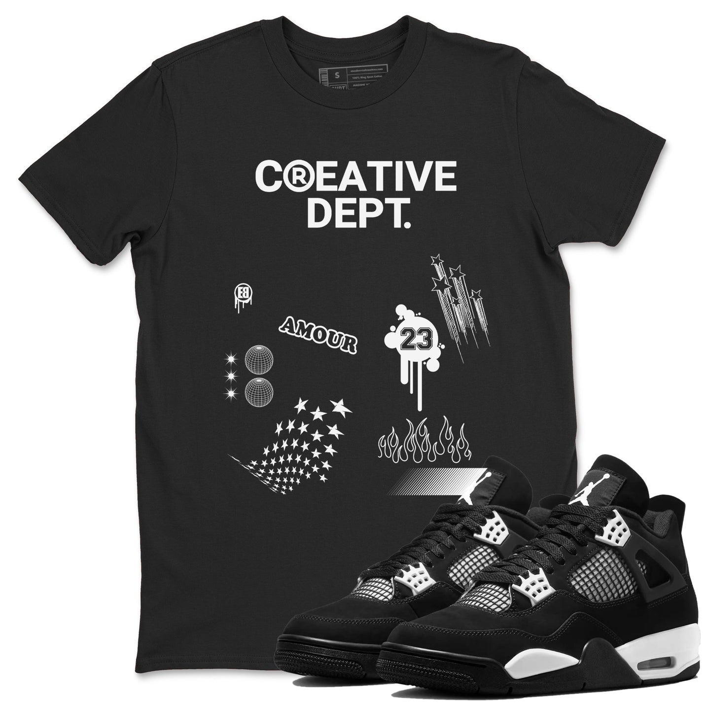 Creative Dept SNRT Sneaker Tees - Air Jordan 4 White Thunder | SNRT ...