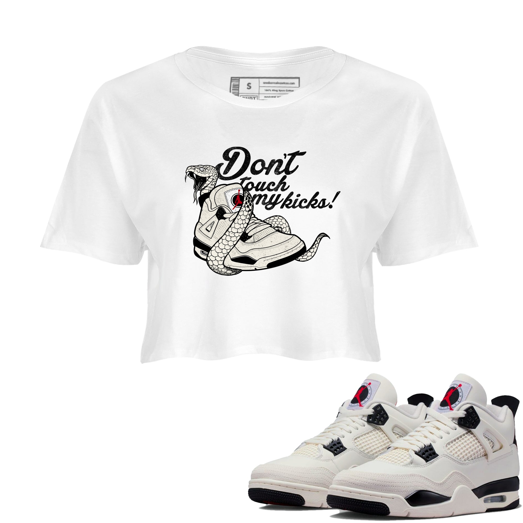Air Jordan 4 Flight Club | Don't Touch My Kicks Crop Tee for ...
