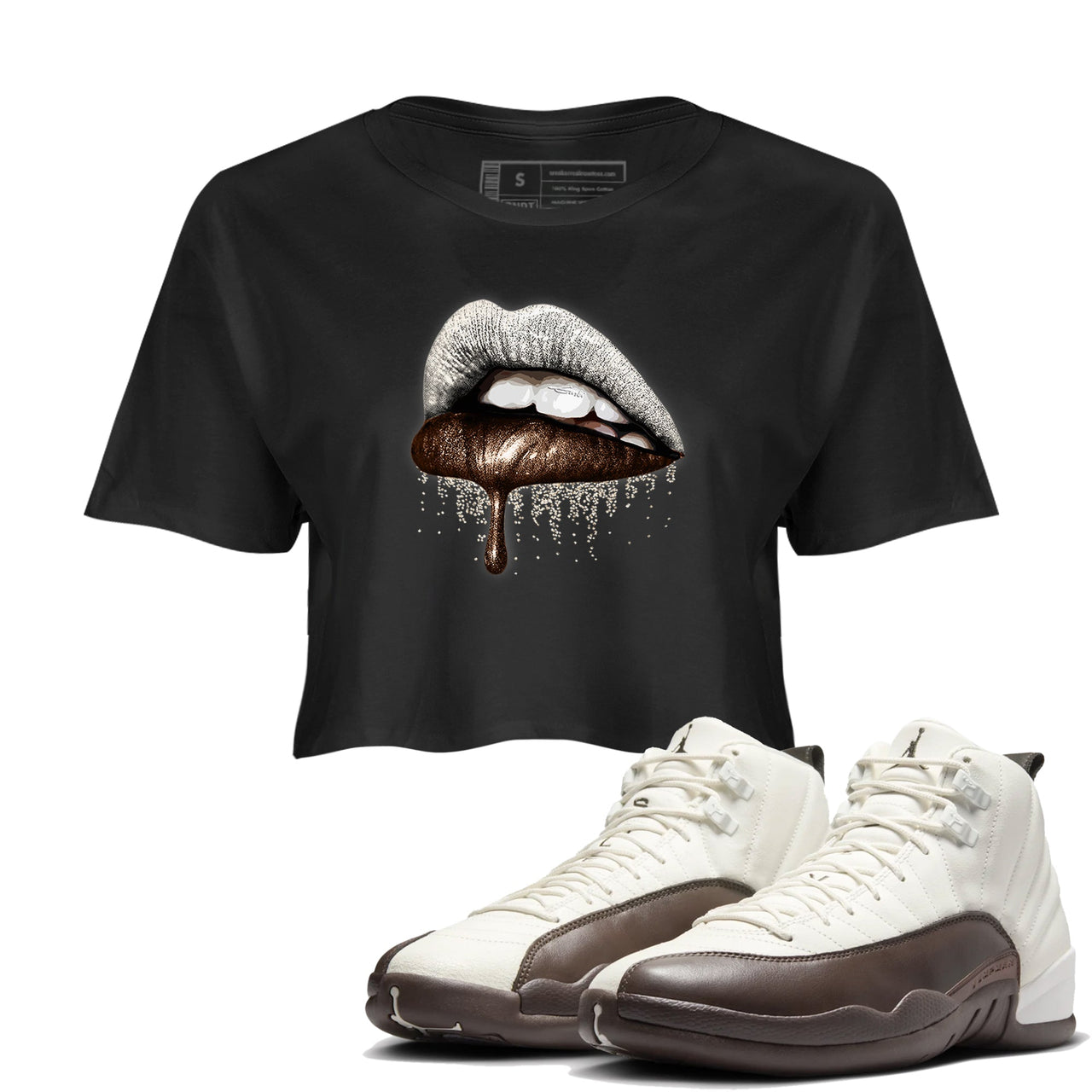 Dripping Lips SNRT Sneaker Women's Top - Air Jordan 12 Baroque Brown ...