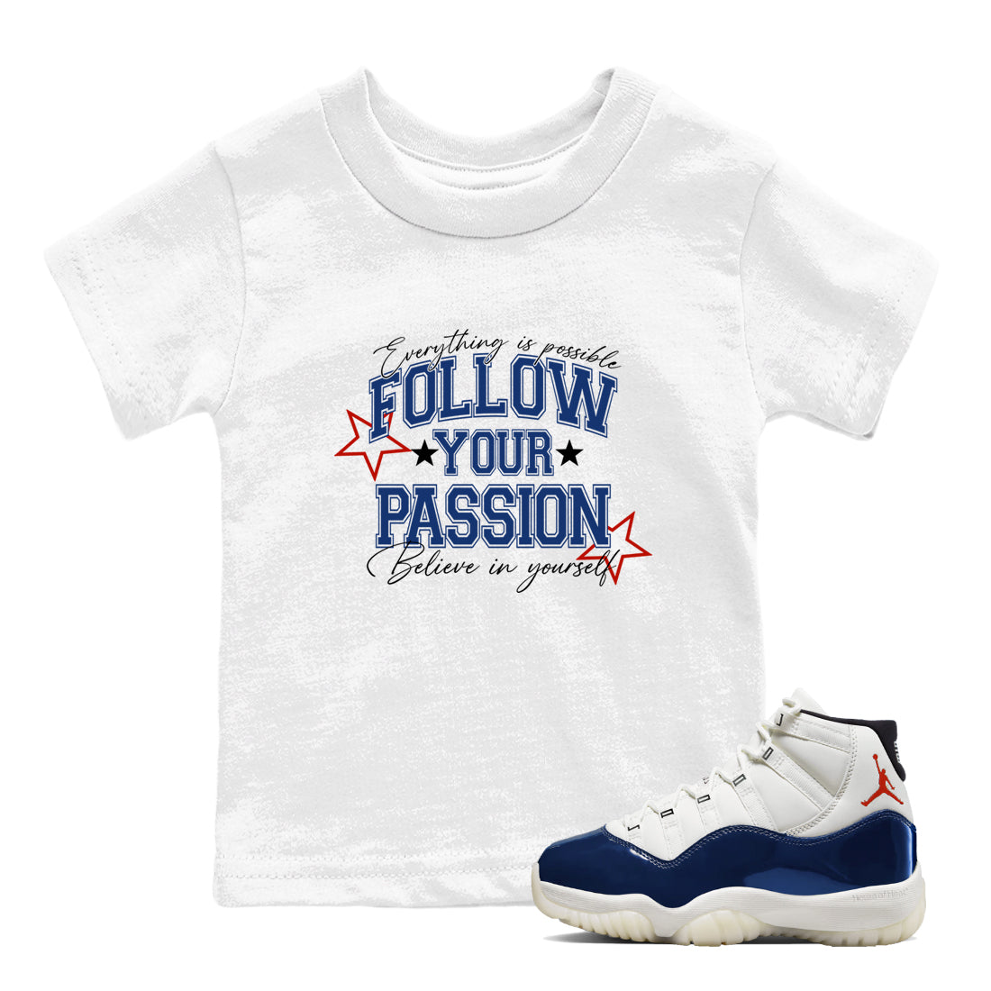 Air Jordan 11 Rare Air | Follow Your Passion Kids Graphic Tee | SNRT ...