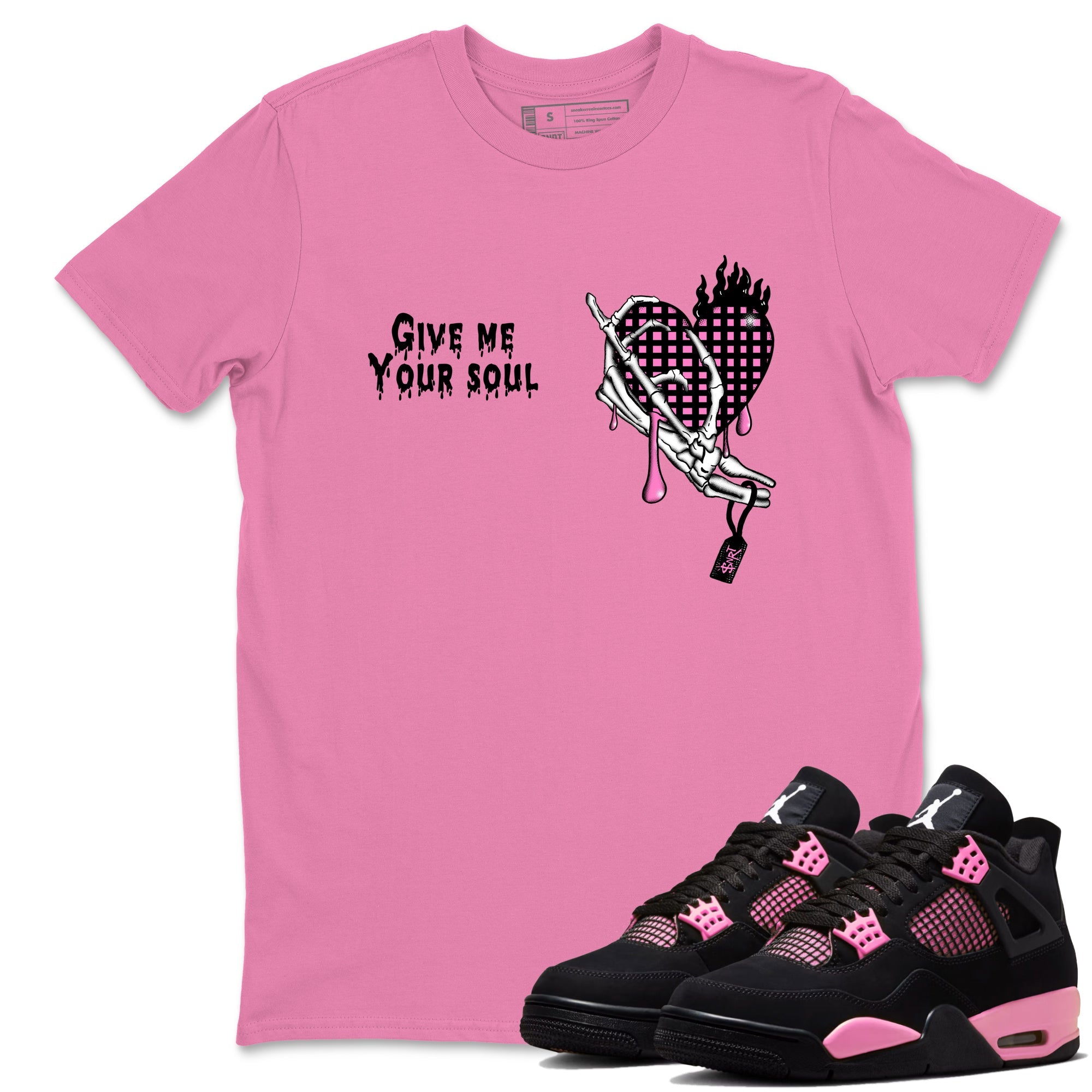 Air Jordan 4 Pink Thunder | Give Me Your Soul Graphic Tee for ...