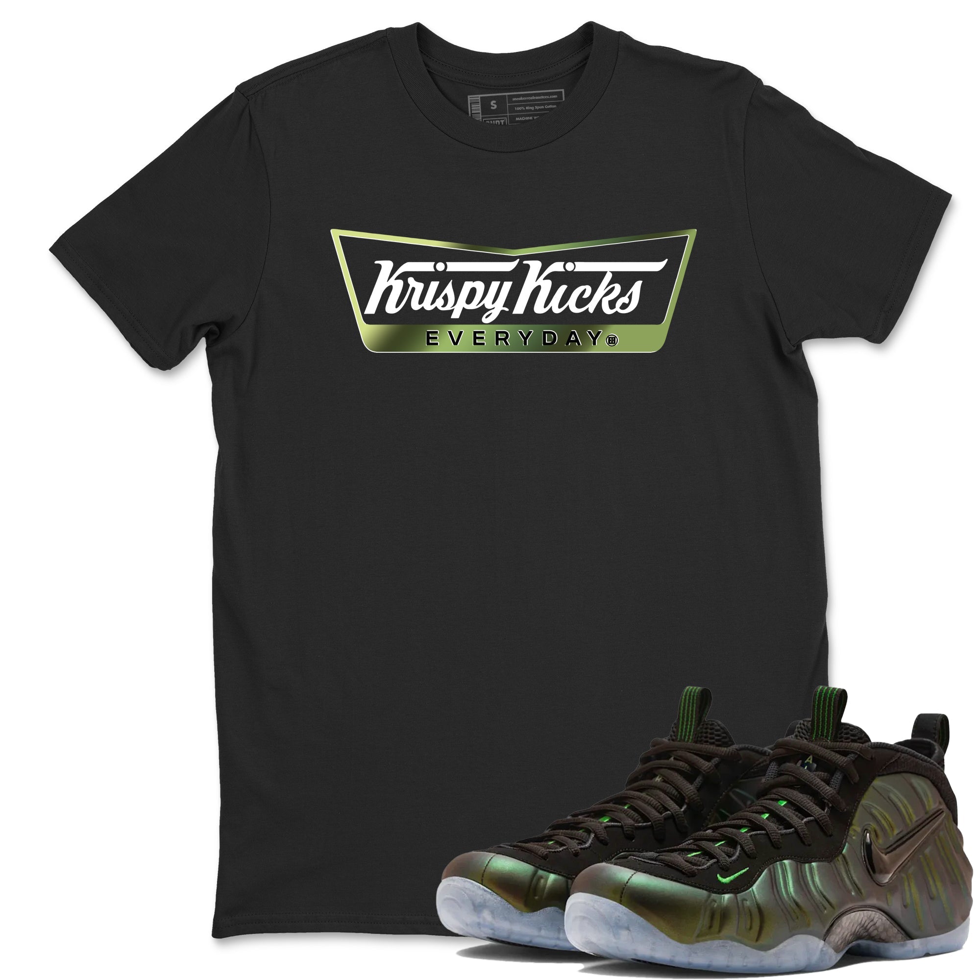 Air Foamposite One Pine Green | Krispy Kicks Graphic Tee for ...