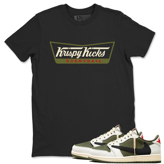 Air Jordan 1 Travis Scott Medium Olive | Krispy Kicks Crew Neck Shirt ...