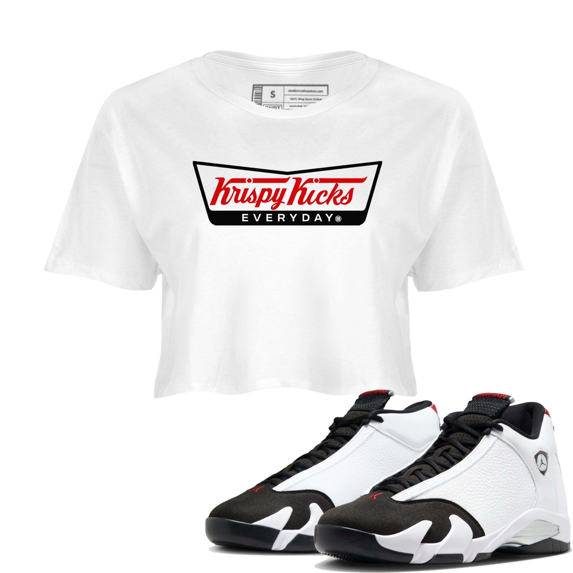 14s Black Toe | Krispy Kicks Crop Tee | SNRT Sneaker Tees - SNRT ...