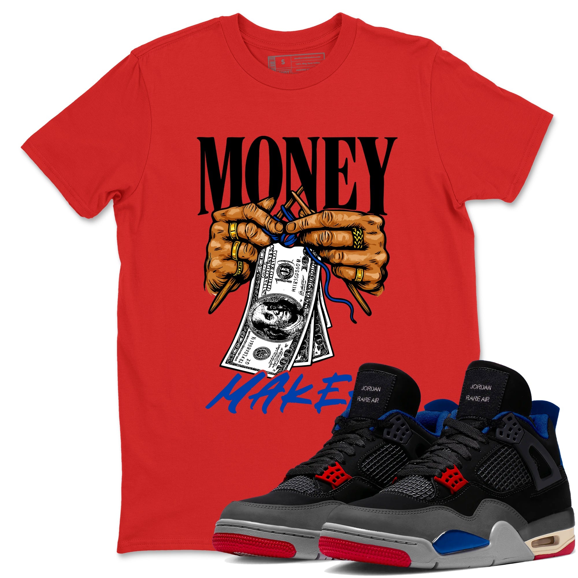 Air Jordan 4 Rare Air | Money Maker Graphic T-Shirt for Sneakerheads ...