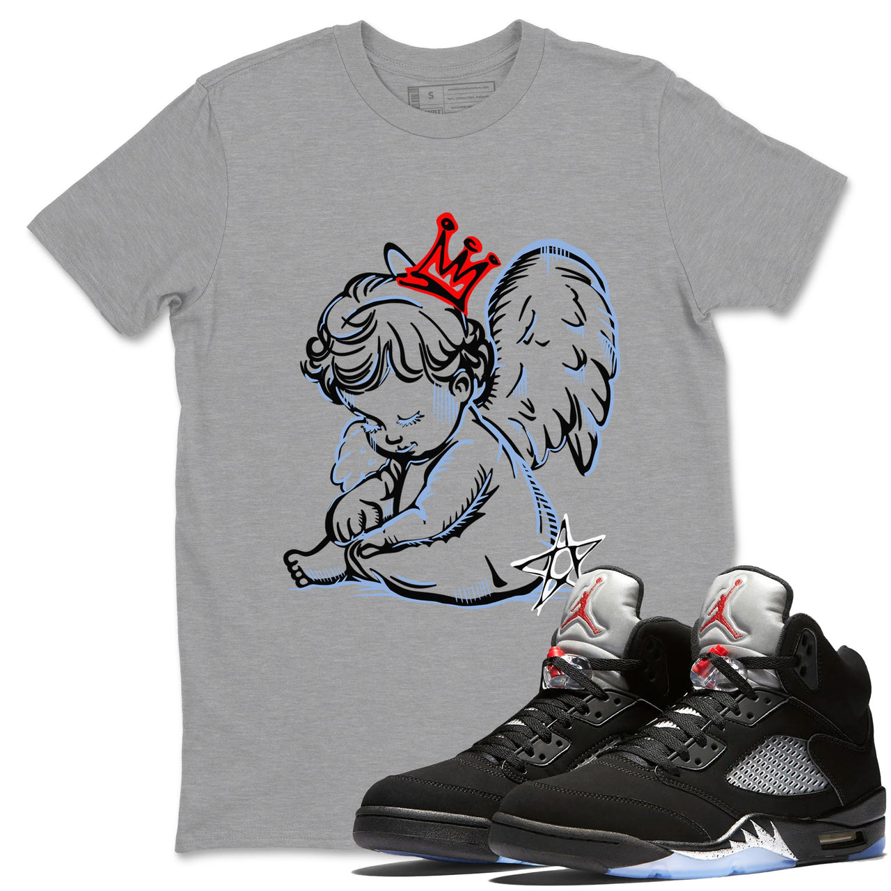 Air Jordan 5 Reimagined | Neon Angel Graphic Shirt | SNRT Sneaker Tees ...