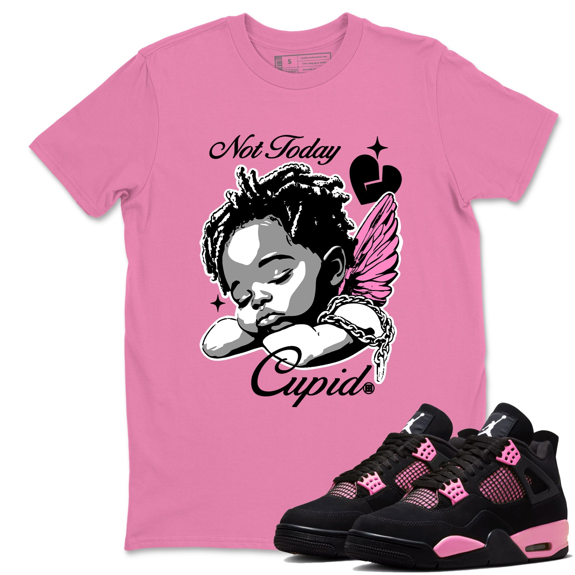 Air Jordan 4 Pink Thunder | Not Today Cupid Graphic Tee for ...