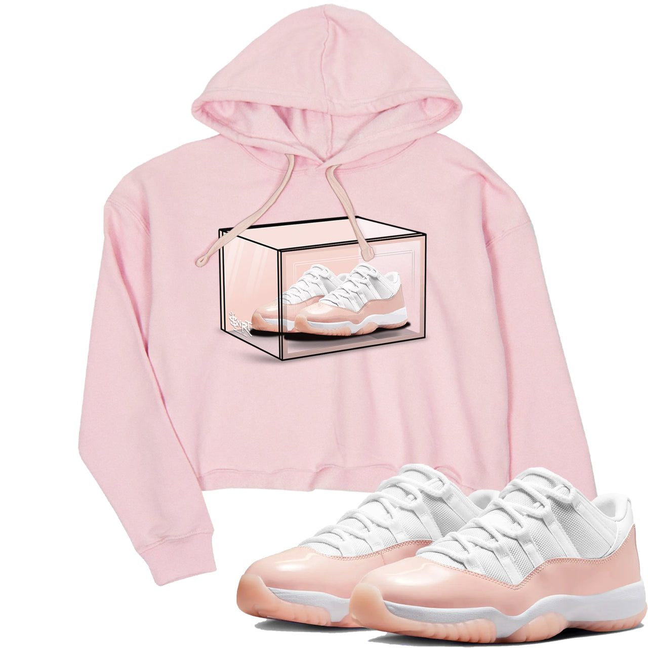 Shoe Box SNRT Sneaker Women's Top - Air Jordan 11 Legend Pink | SNRT Sneaker T-shirts