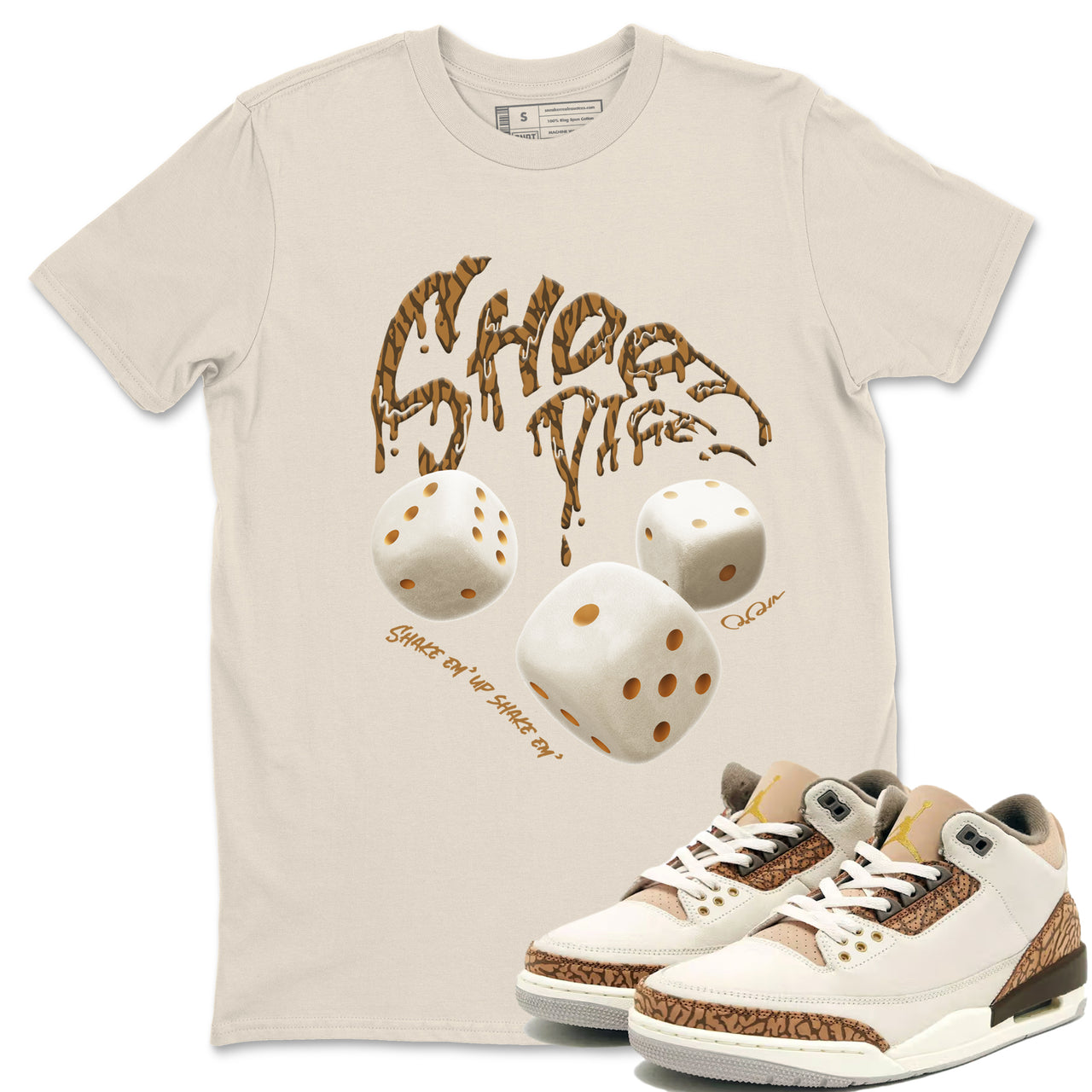 Shoot Dice Unisex Tops - Air Jordan 3 Palomino | SNRT Sneaker T-shirts
