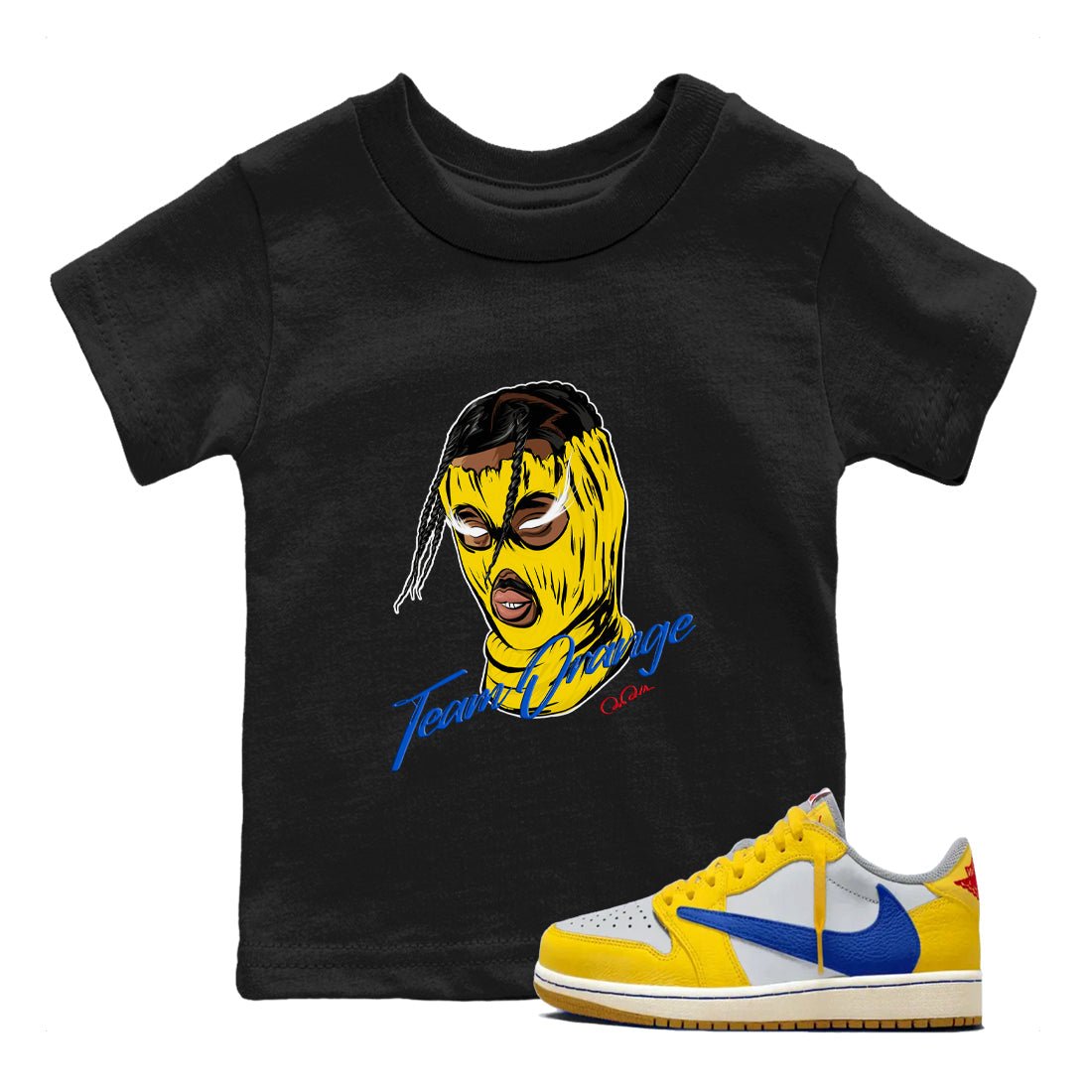 Air Jordan 1 Travis Scott Canary | Ski Mask Gang Baby Shirt | SNRT ...