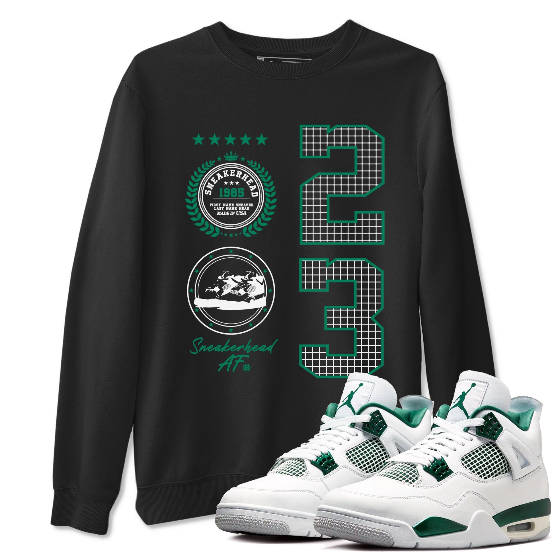 Air Jordan 4 Oxidized Green | Sneaker Emblem Crew Neck Shirt | SNRT ...