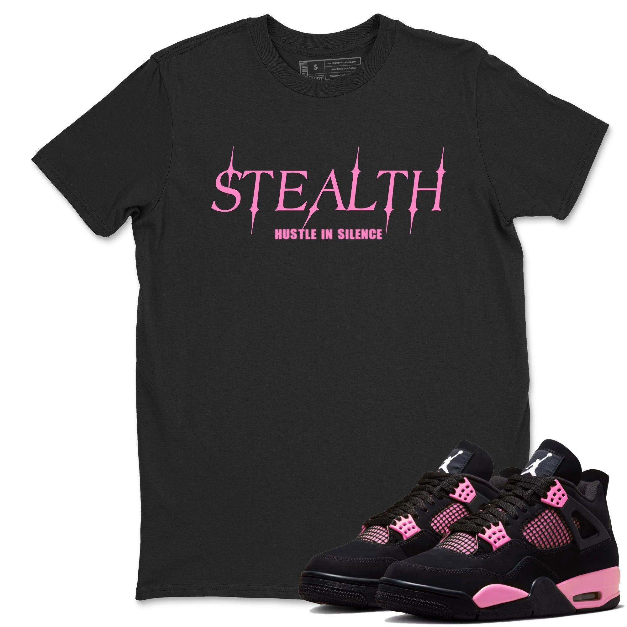 Air Jordan 4 Pink Thunder | Stealth Graphic Tee for Sneakerheads - SNRT ...