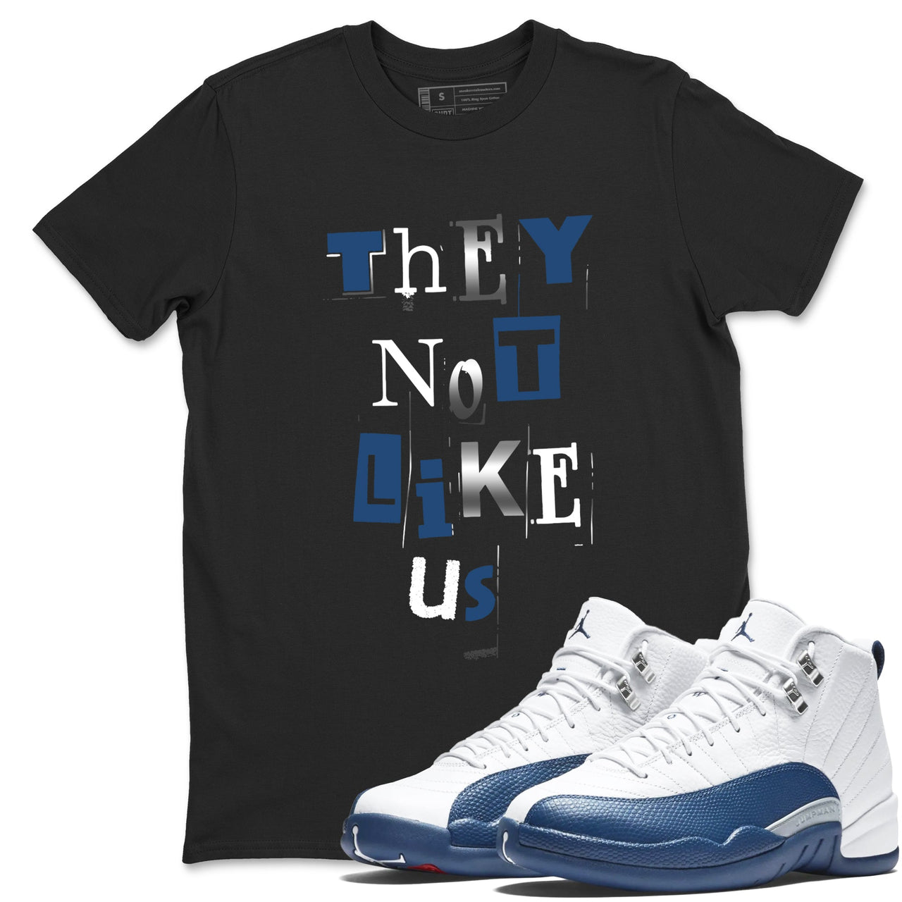 Jordan 12 French Blue | Vintage They Not Like Us Graphic Tee for ...