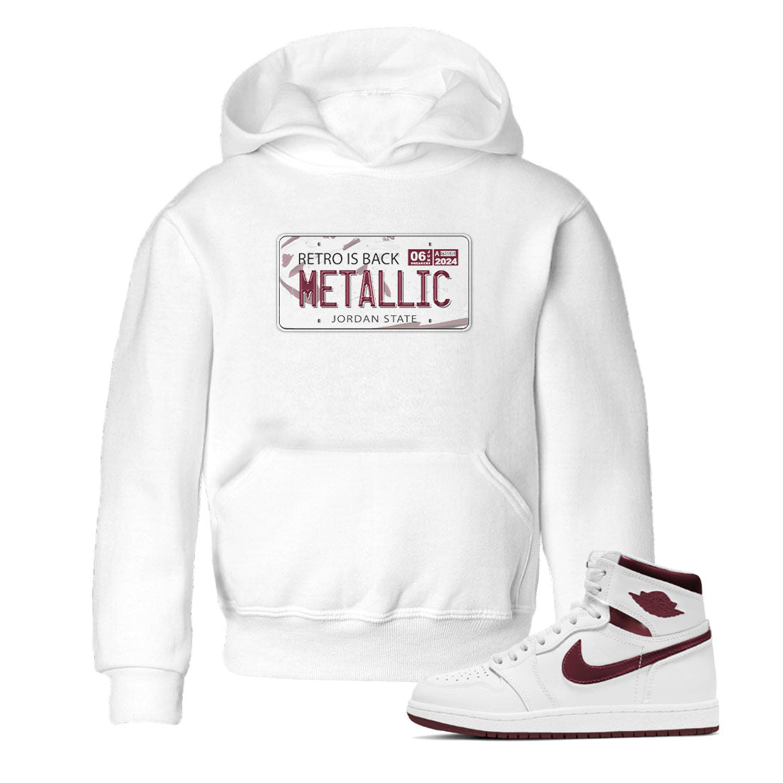 Air Jordan 1 Metalic Burgundy | Jordan Plate Baby Shirt | SNRT Sneaker ...