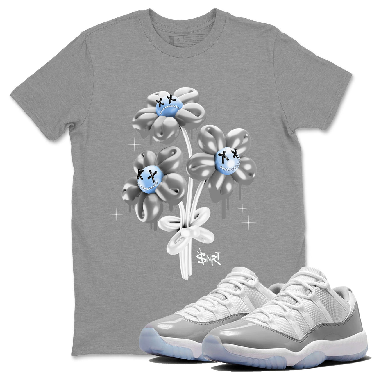 Balloon Bouquet Unisex Tops Air Jordan 11 White Cement Snrt Sneaker
