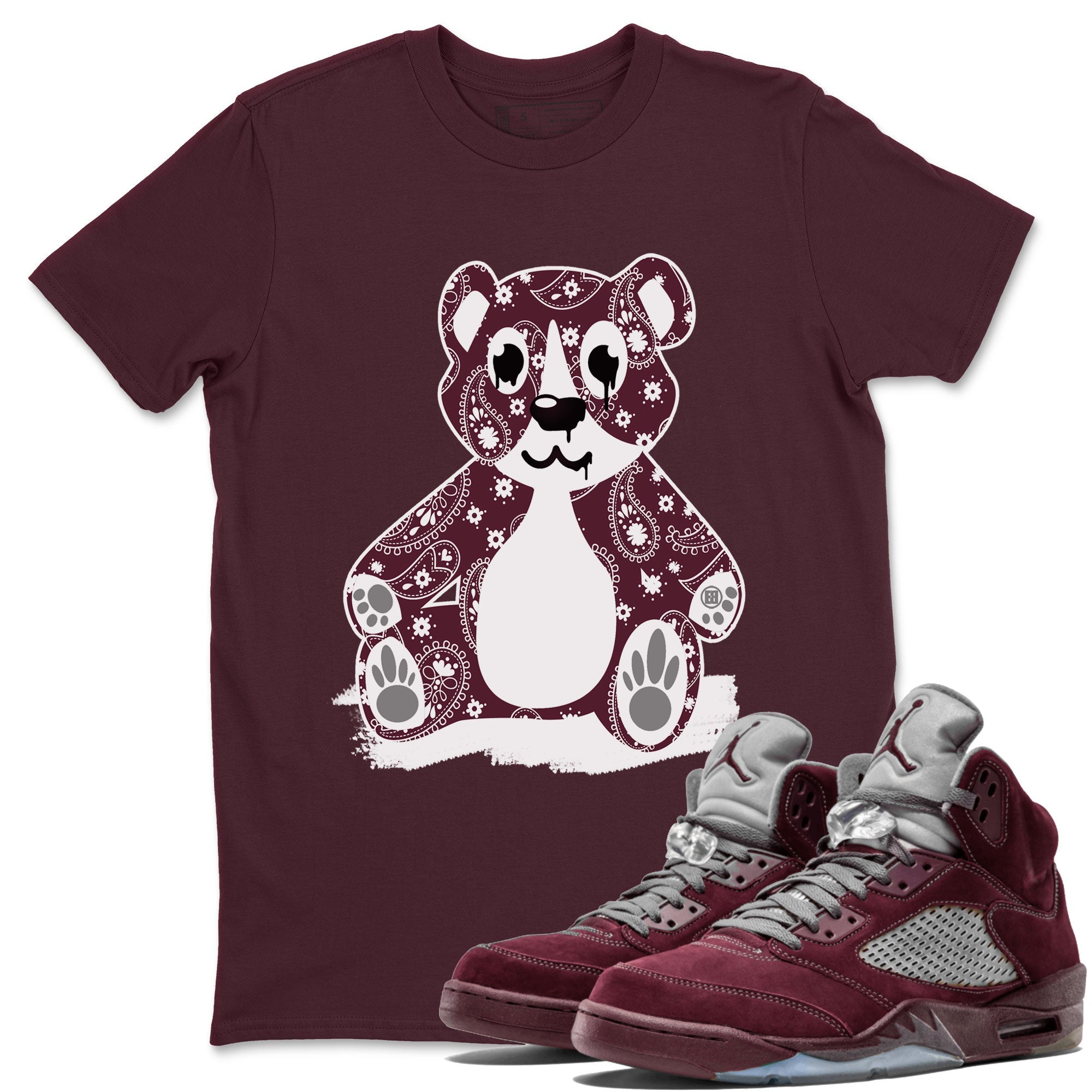Air Jordan 5 Burgundy | Bandana Bear Unisex Shirts | SNRT Sneaker ...