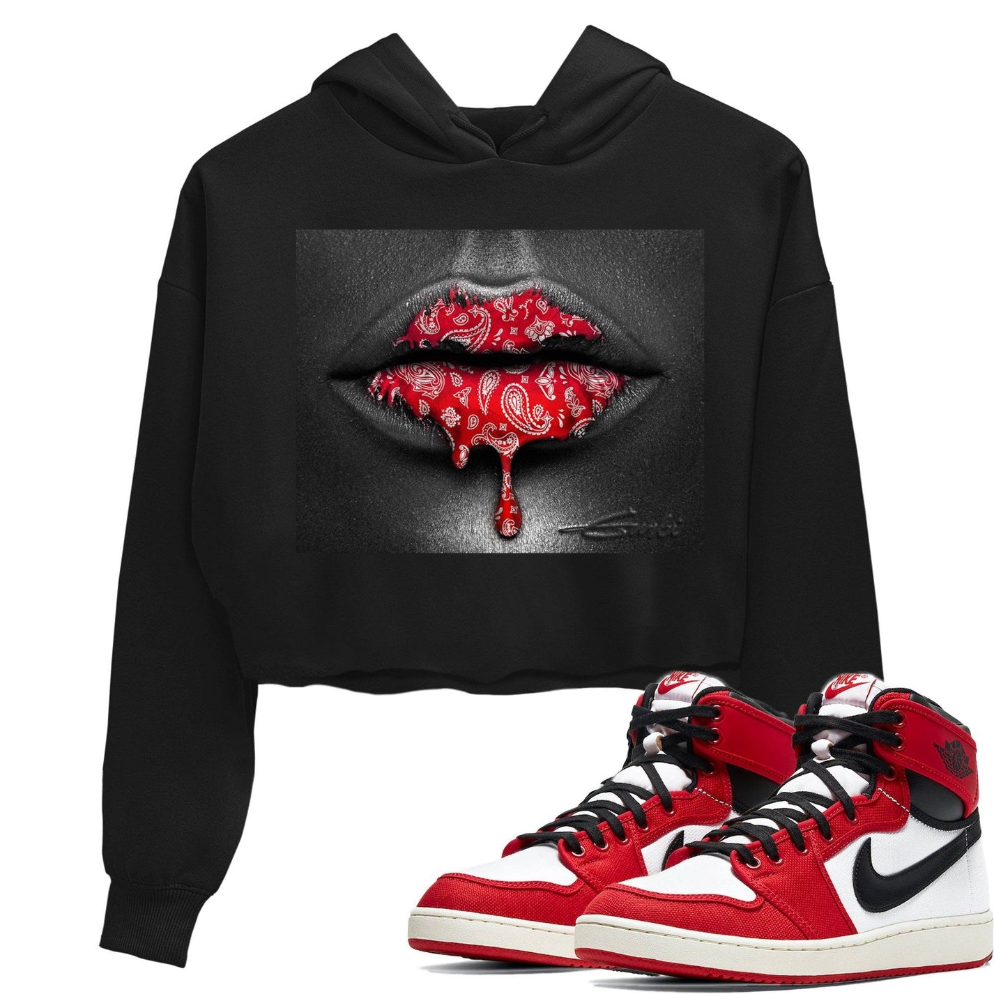 Jordan 1 Chicago | Bandana Lips Women's Shirts | SNRT Sneaker Tees ...
