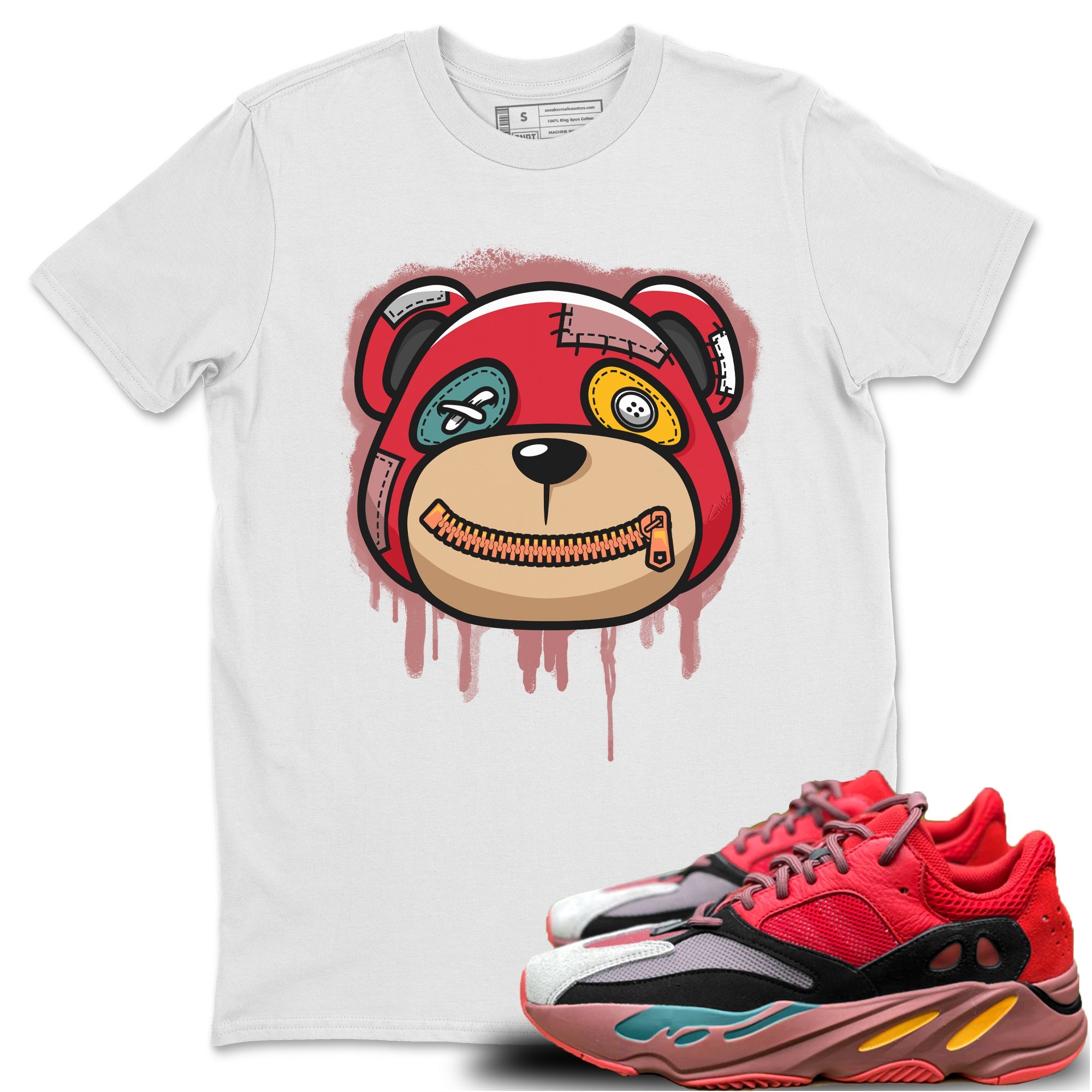 Yeezy 700 Hi-Res Red | Bear Face Unisex Shirts | SNRT Sneaker Tees ...