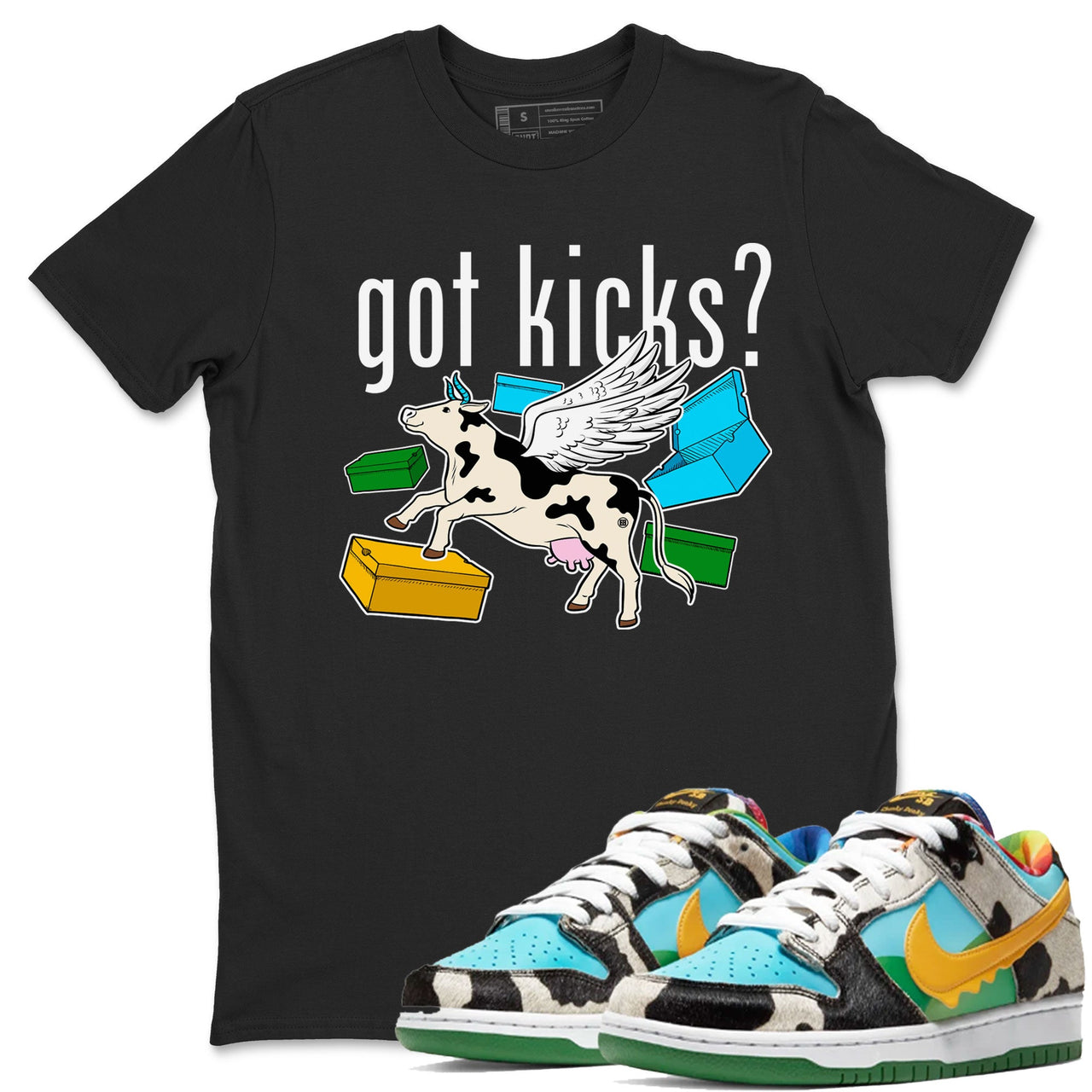 Dunks Chunky Dunky | Cow Got Kicks Crew Neck Shirt | SNRT Sneaker Tees ...