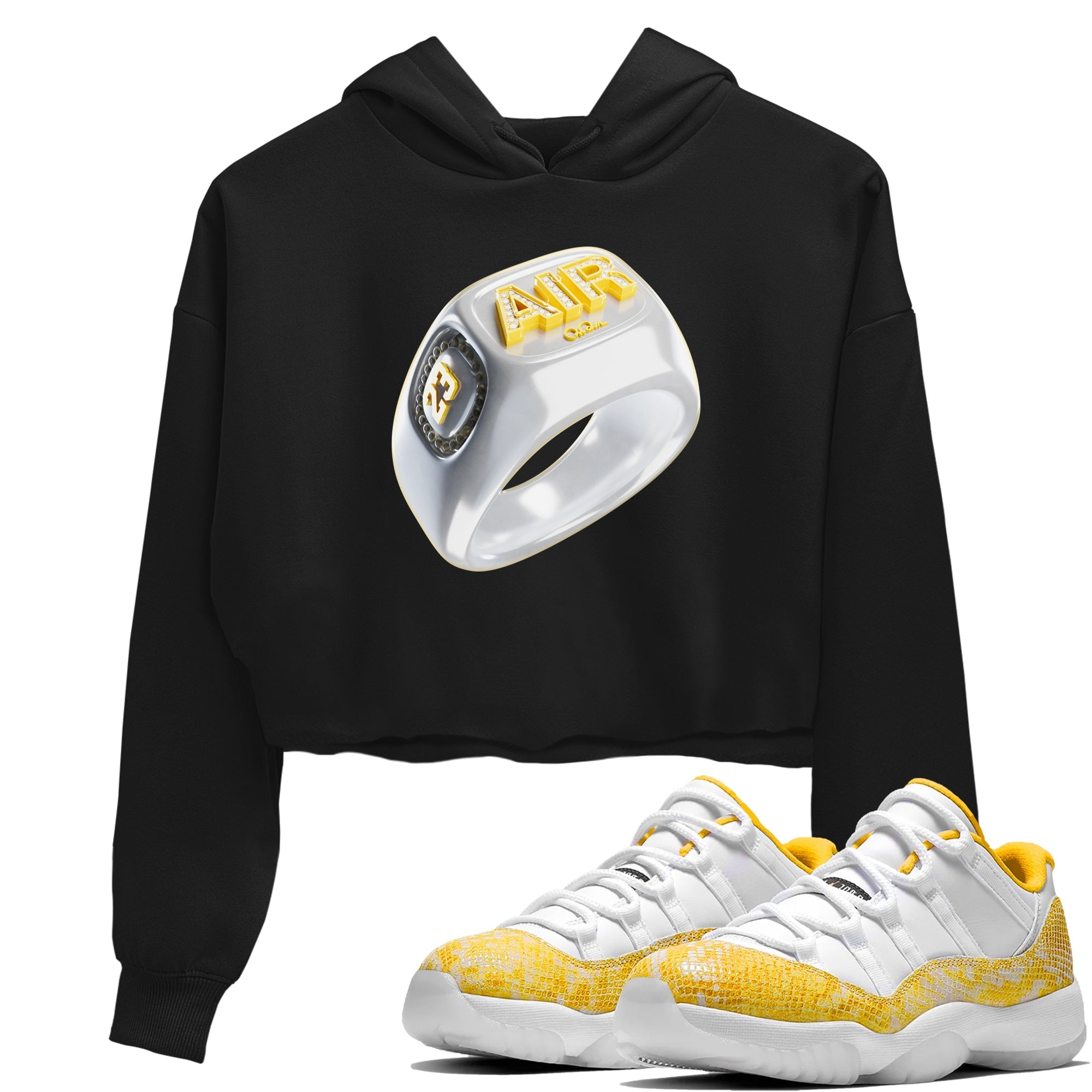 Air Jordan 11 Yellow Python | Diamond Ring Women's Shirts | SNRT ...