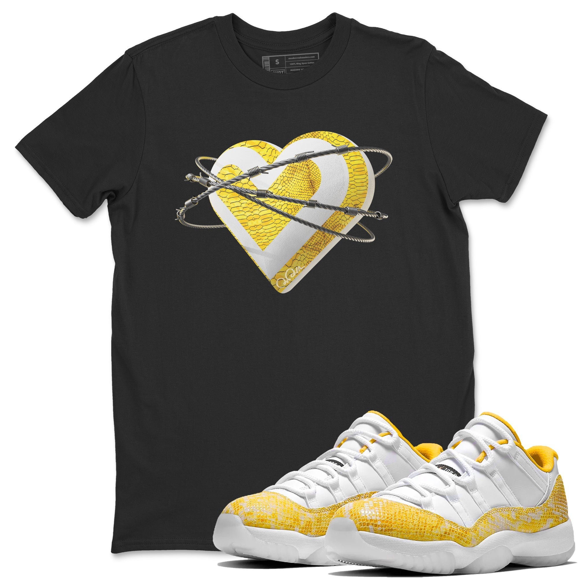 Air Jordan 11 Yellow Python | Heart Lover Unisex Shirts | SNRT Sneaker ...
