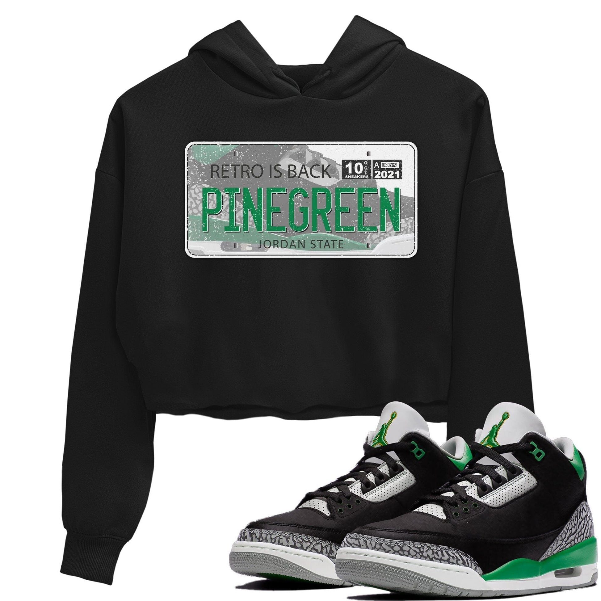 Jordan Plate Women's Tops - Air Jordan 3 Pine Green | SNRT Sneaker T-shirts