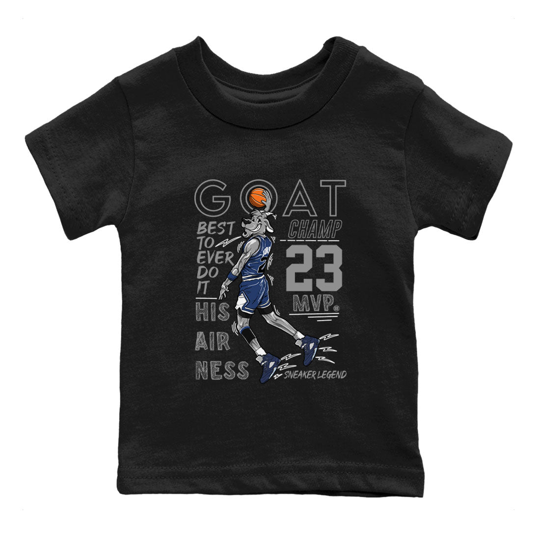 Air Jordan 5 Georgetown | MVP Goat Kids T-Shirt | SNRT Sneaker Release Tees - SNRT Sneaker T-shirts