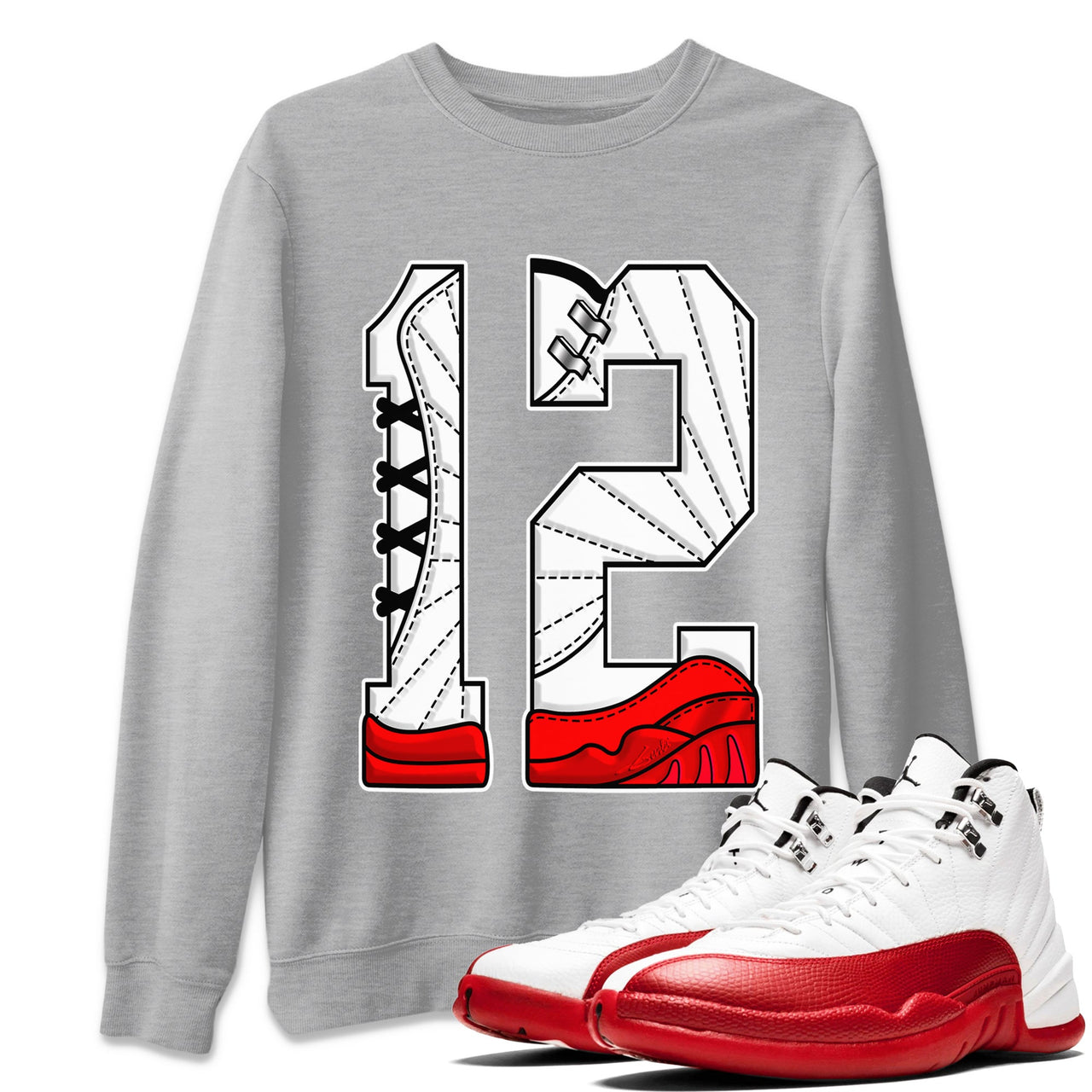 Number 12 Unisex Tops - Air Jordan 12 Cherry | SNRT Sneaker T-shirts