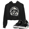 Peace Sign SNRT Sneaker Women's Top - Air Jordan 3 Off Noir | SNRT ...