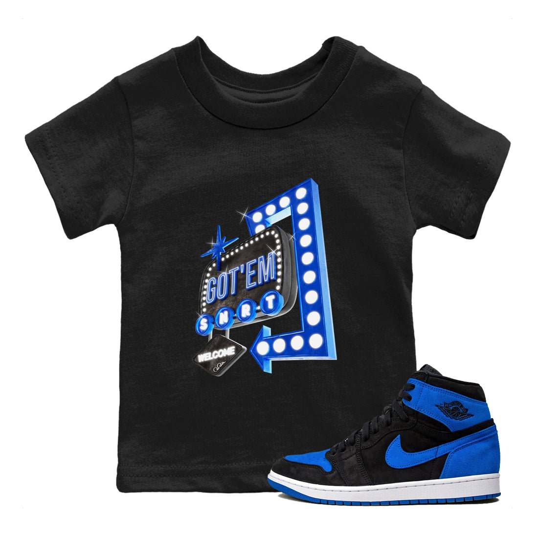 Air Jordan 1 Royal Reimagined | Retro Neon Sign Kids T-Shirt | SNRT ...