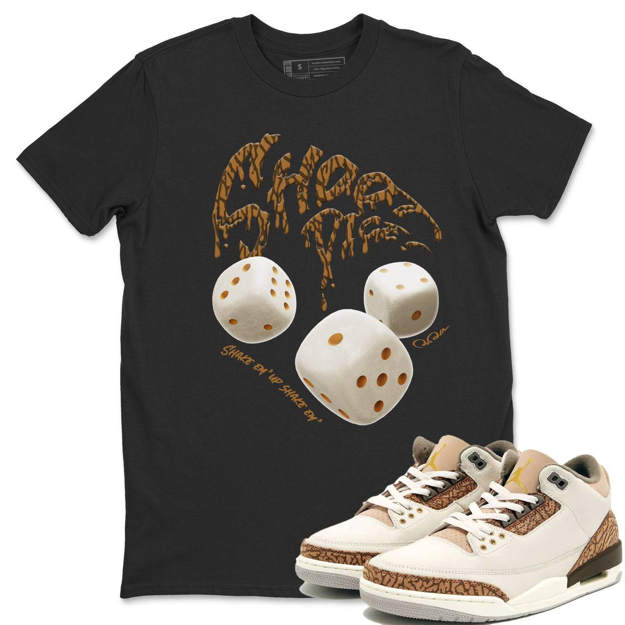 Shoot Dice Unisex Tops - Air Jordan 3 Palomino | SNRT Sneaker T-shirts
