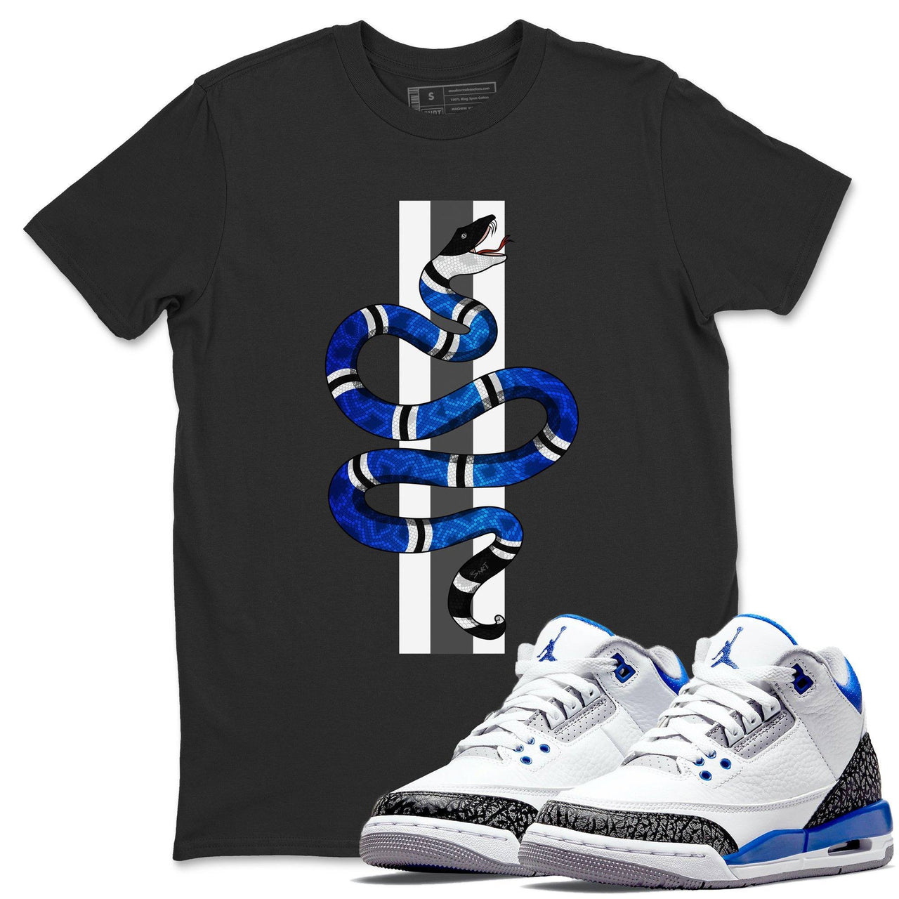 Snake Unisex Tops - Air Jordan 3 Racer Blue | SNRT Sneaker T-shirts