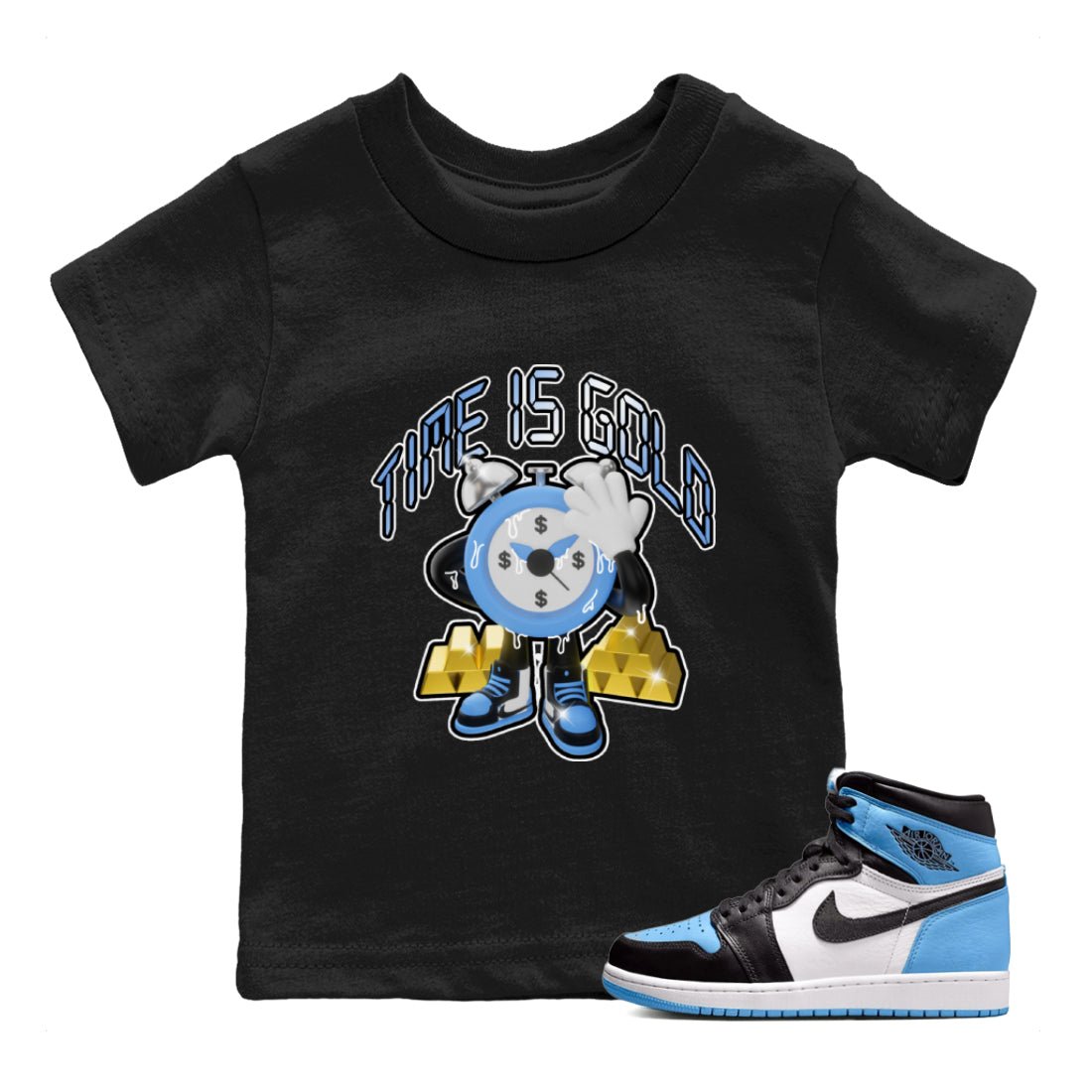 Time Is Gold SNRT Sneaker Tee Kids - Air Jordan 1 UNC Toe | SNRT ...