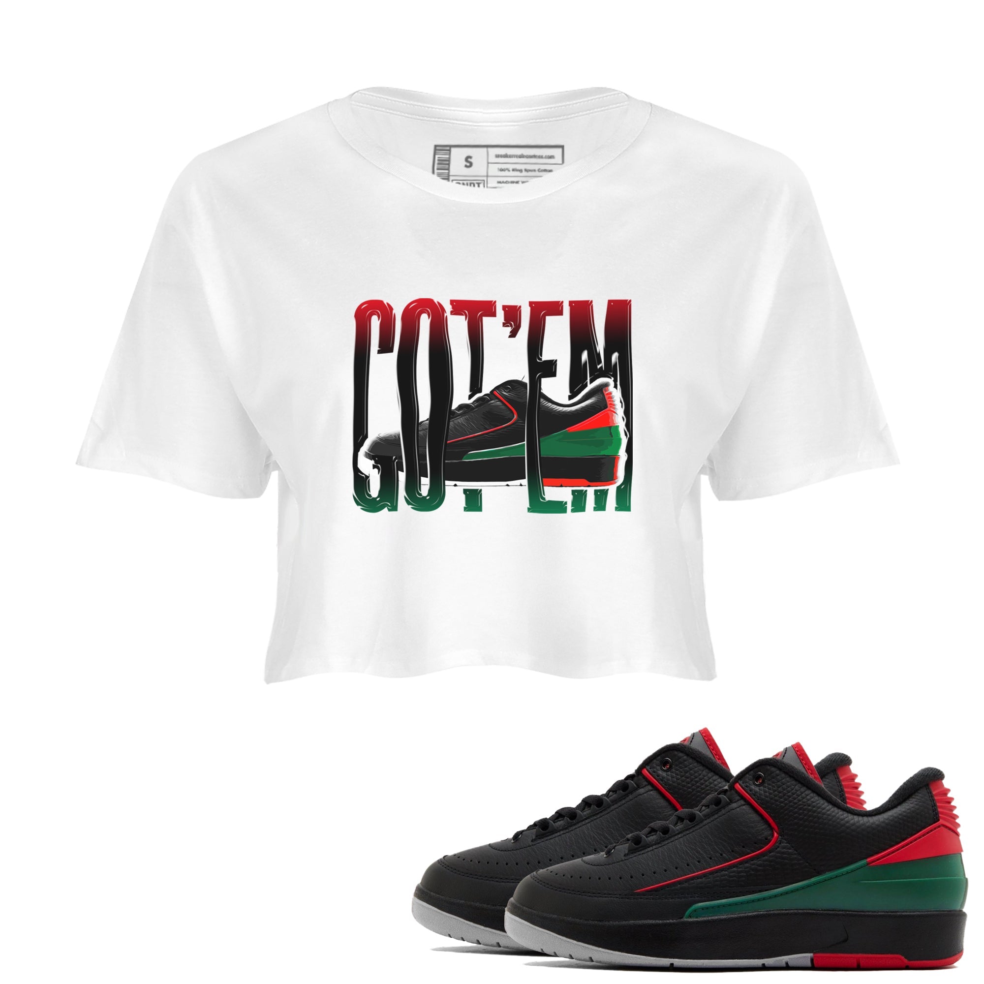 Air Jordan 2 Christmas | Wiggling Gotem Crop T-Shirt | SNRT Sneaker ...